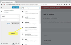 Currency Converter Widget